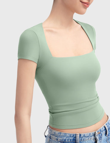 Square Neck T-Shirt | Smoke Cloud Pro Collection| PUMIEY