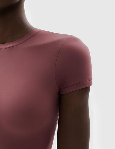 Crew Neck Short Sleeve Bodysuit-Pumiey-Bodysuit and shapewear-all size ...