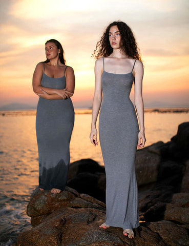 Slip Maxi Dress-PUMIEY-Bodysuits and Shapewear
