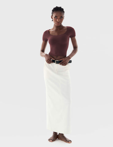 Scoop Neck T Shirt-Pumiey-Bodysuit and shapewear for fashion women – PUMIEY